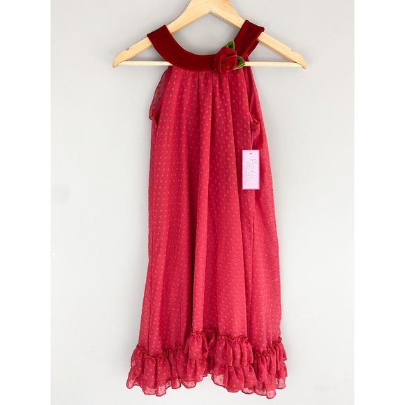 Peaches N' Cream | Dresses | Peaches N Cream Red Sleeveless Ruffle ...